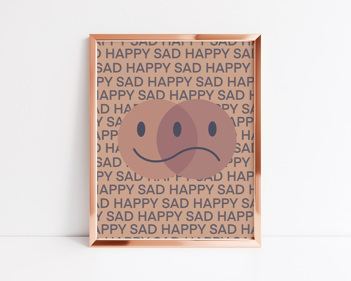 Happy Sad Print – Armagillo Design Co.